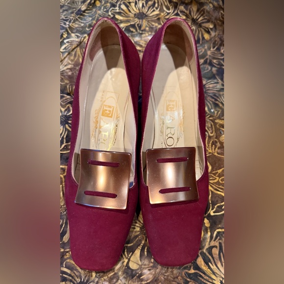 Faro | Shoes | Vintage Italian Faro Elegant Burgundy Womens Pumps ...